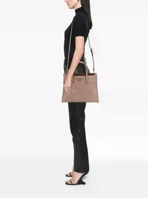 Prada Saffiano Leather Tote - Brown