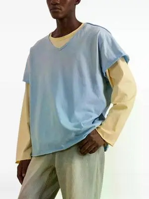 FOUND Distressed Sunfade-wash T-shirt