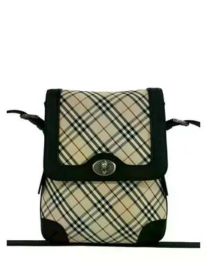 Burberry Nova Check Canvas Crossbody Bag - Neutrals
