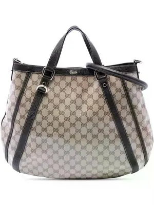 Gucci Gg Crystal Abbey D-ring Convertible Tote Satchel - Neutrals