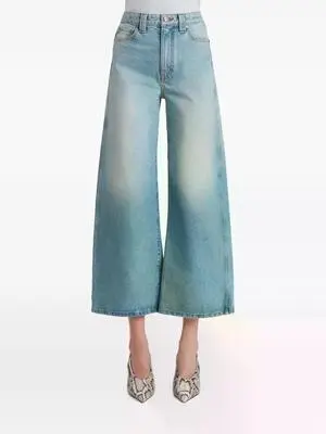 Khaite Delina Cropped Wide-leg Jeans