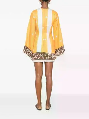 CALA DE LA CRUZ Tessa Striped Mini Dress