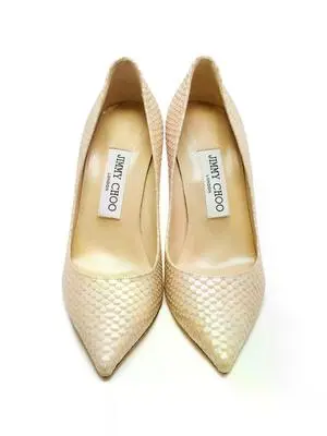 JIMMY CHOO Agnes Python-embossed Pumps
