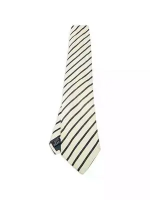 Burberry Diagonal-striped Tie - Neutrals