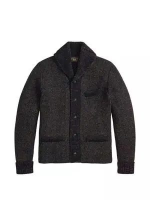 Ralph Lauren Shawl-lapel Waffle-knit Cardigan - Blue