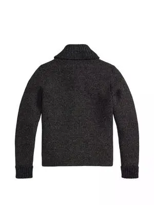 Ralph Lauren Shawl-lapel Waffle-knit Cardigan