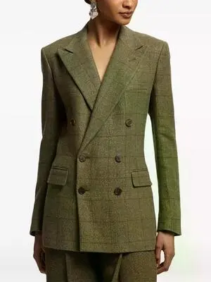 Ralph Lauren Ramona Windowpane Tweed Jacket