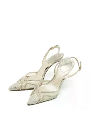Rene Caovilla Crystal-embellished Slingback Pumps