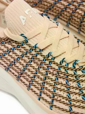 Apl Ribbed-knit Lace-up Sneakers