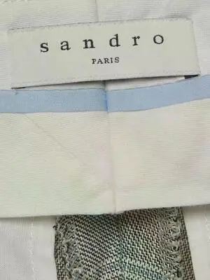Sandro Checked Wide-leg Trousers