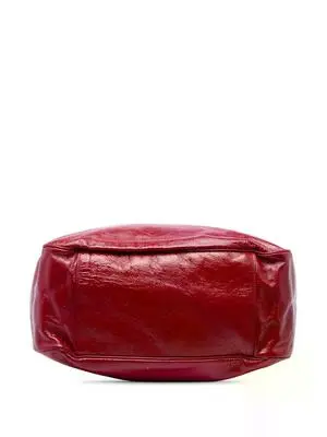 Saint Laurent Crinkled Patent Hobo Handbag