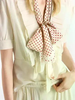 Prada Polka-dot Marocain Scarf