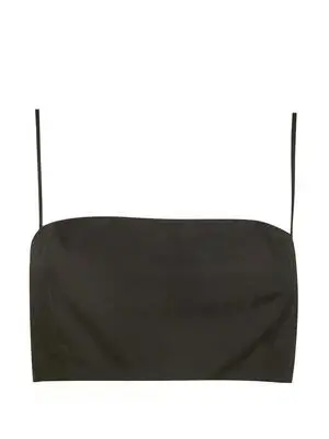 Prada Spaghetti Strap Cropped Top - Black