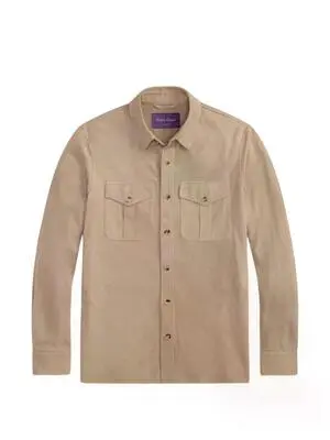 Ralph Lauren Purple Label Purple Label Cargo-pocket Suede Jacket - Neutrals