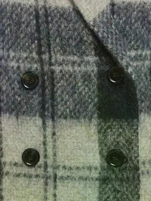 Theory Plaid Wool Double-breasted Coat