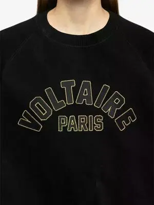 Zadig&Voltaire Cotton "voltaire Paris" Embroidered Sweatshirt