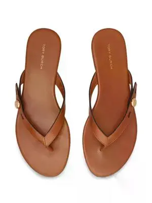 Tory Burch Romy Leather Flat Sandals