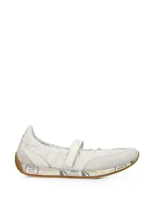 Premiata Rina 8305 Technical Fabric And Suede Ballet Flats