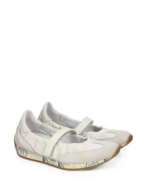 Premiata Rina 8305 Technical Fabric And Suede Ballet Flats