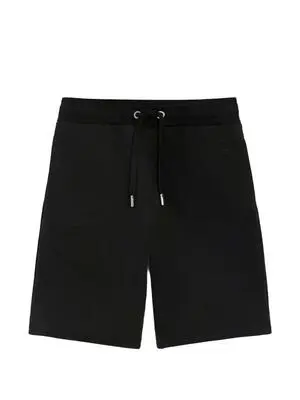 AMI Paris Cotton Embossed De Coeur Shorts - Black