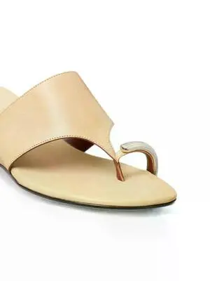 Tory Burch Pierced Wedge Sandals In Vachetta Leather