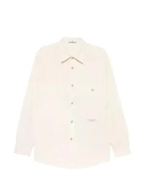 Stone Island Logo-embroidered Shirt - Neutrals