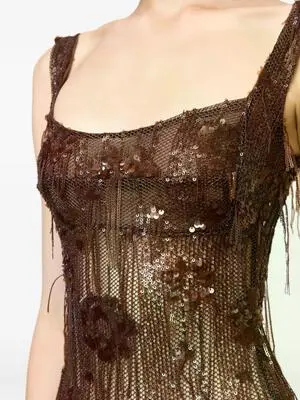 ATU BODY COUTURE Sequin Embellished Corset Bodysuit