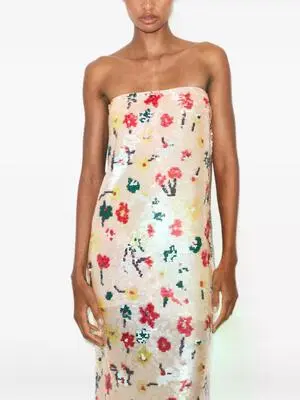 Tory Burch Strapless Sequin Column Dress