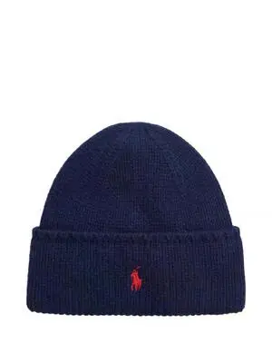 Polo Ralph Lauren Pony Embroidered Beanie Hat - Blue