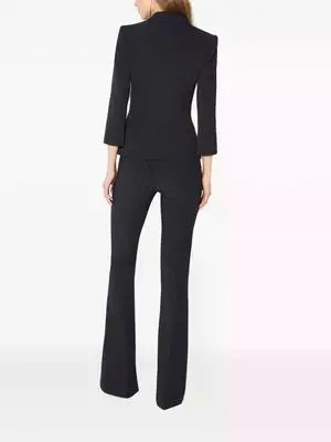 Elisabetta Franchi Double-breasted Jacket With Logo Cuffs - Black