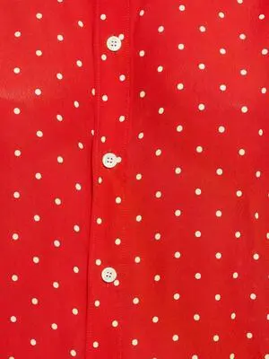 Celine Polka-dot Crepe Shirt
