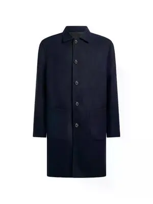 Etro Reversible Wool-blend Coat - Blue