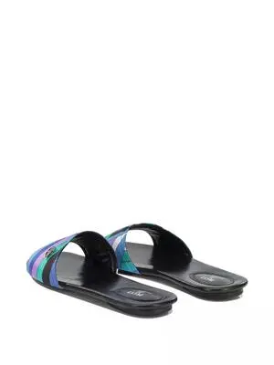 Emilio Pucci Iride Print Silk Sandals