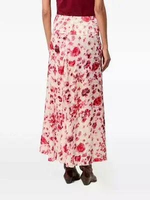 Isabel Marant Étoile Hilza Floral-print Silk-blend Maxi Skirt - Neutrals
