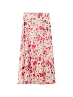 Isabel Marant Étoile Hilza Floral-print Silk-blend Maxi Skirt - Neutrals