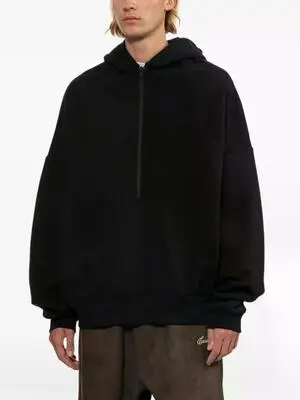 ESSENTIALS Logo-print Half-zip Hoodie
