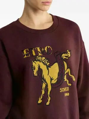Etro Cotton Sweatshirt With Pegaso Print