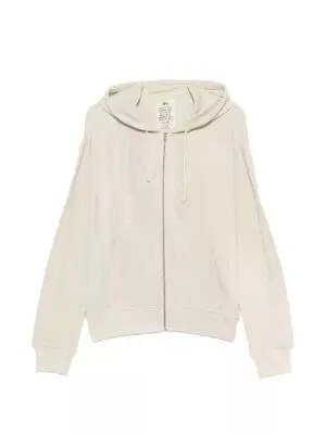 StÜssy Waffle-knit Zip-up Hoodie - Neutrals
