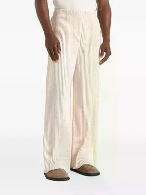 Manière De Voir Pleated Wide-leg Trousers - Neutrals