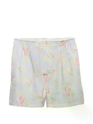 Prada Linen Floral Print Shorts