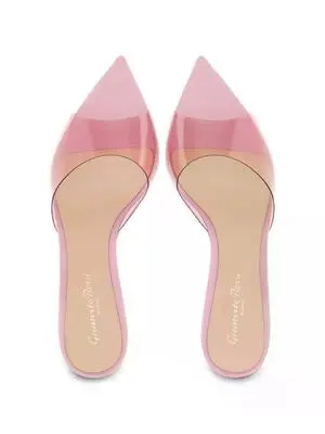 GIANVITO ROSSI Elle 55 Patent Leather And Acrylic Mules
