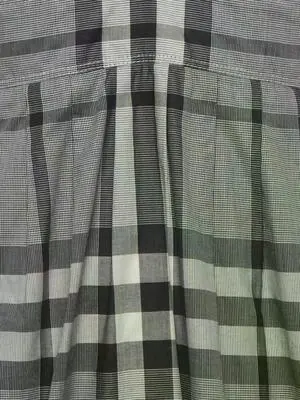 Burberry Plaid Print Sleeveless Midi Dress