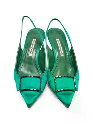 Manolo Blahnik Dolores Slingback Heeled Pumps
