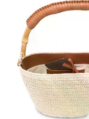 SELF-PORTRAIT Bamboo Handle Tote Bag