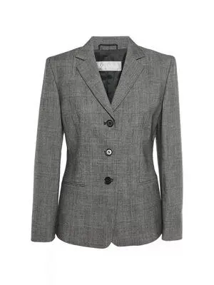 Max Mara Glen-check Single-breasted Blazer