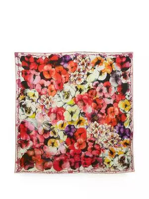 Carolina Herrera Floral-print Silk Scarf - Pink