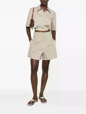 MOUTAKI Tie-fastening Cropped Shirt