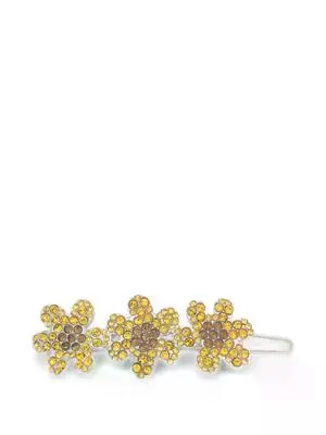 Marni Rhinestone Embellished Daisy Hair Slide - Silver