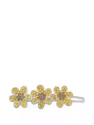 Marni Rhinestone Embellished Daisy Hair Slide - Silver