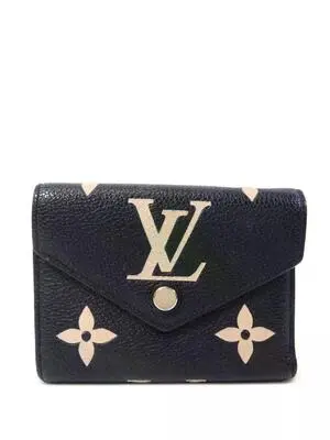 LOUIS VUITTON Victorine Monogram Empreinte Wallet - Black